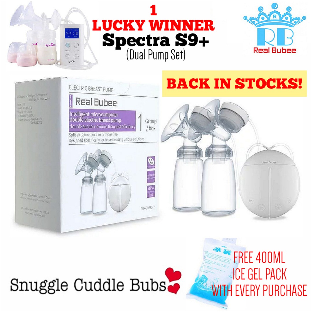 Real Bubee Double Electric Breast Pump, Babies & Kids, Nursing ...
