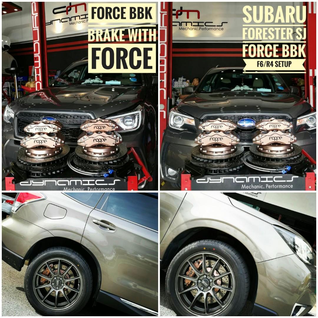 Subaru Forester SJ : FORCE Big Brake Kit (BBK): Front Big 6 Pot/Rear ...