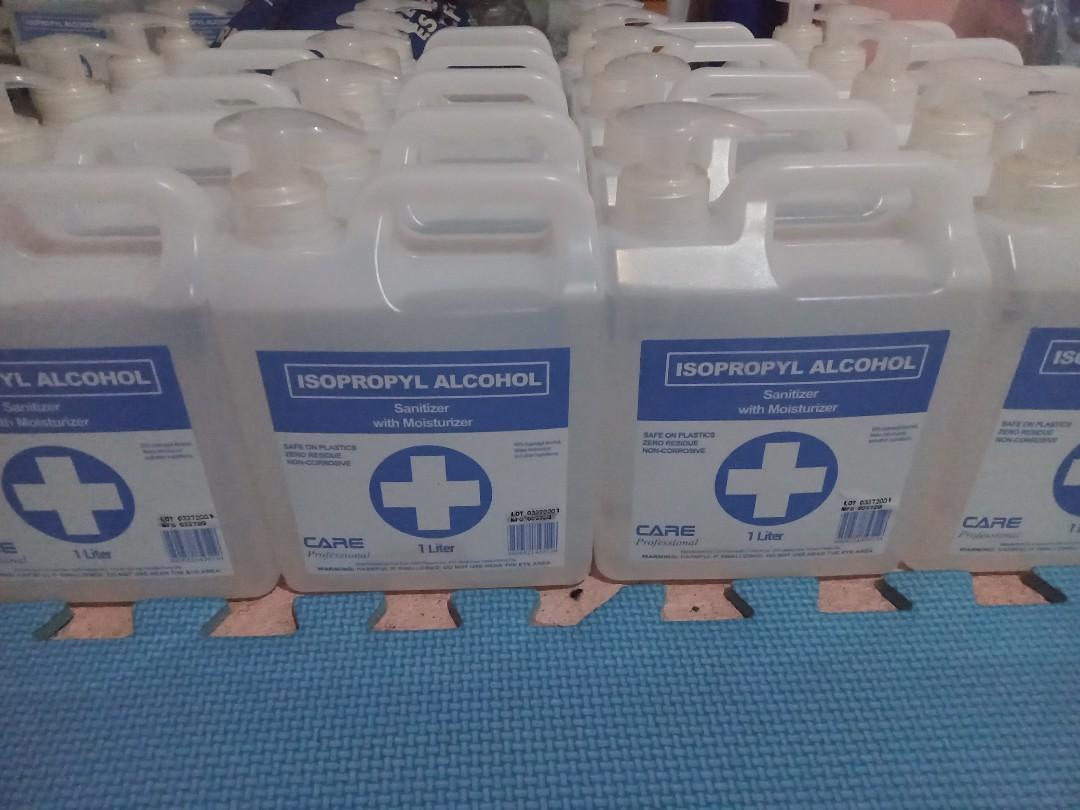 alcohol with pump and barcode 1 liter, Health & Nutrition, Assistive ...