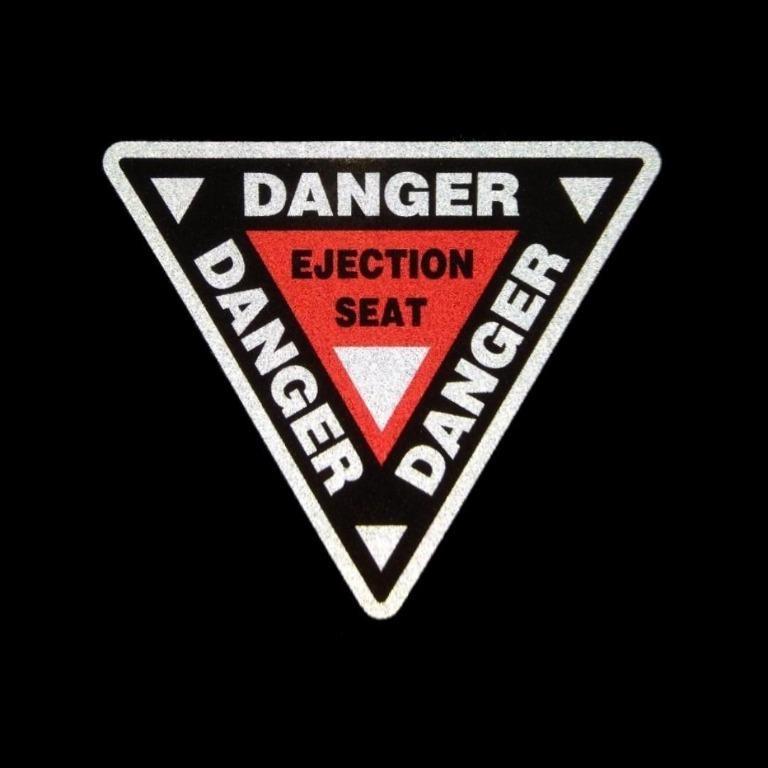 Danger Ejection Seat Pilot Decal Sticker Reflective, Hobbies & Toys ...