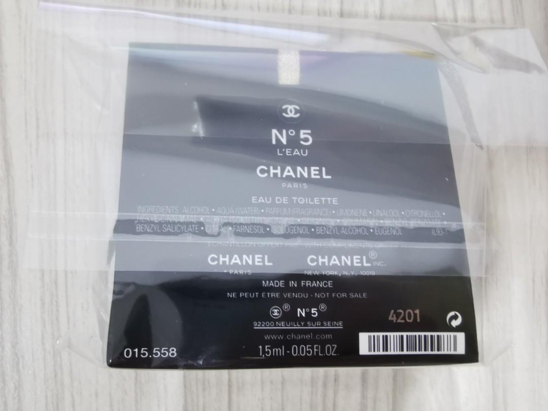 Authentic Chanel N5 L' eau Miniature 1.5ml special edition, Beauty ...