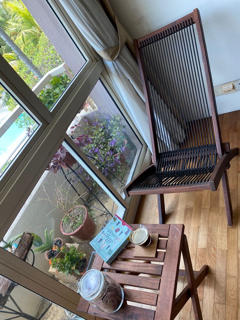 Easy chair & table, Furniture & Home Living, Furniture, Chairs on Carousell