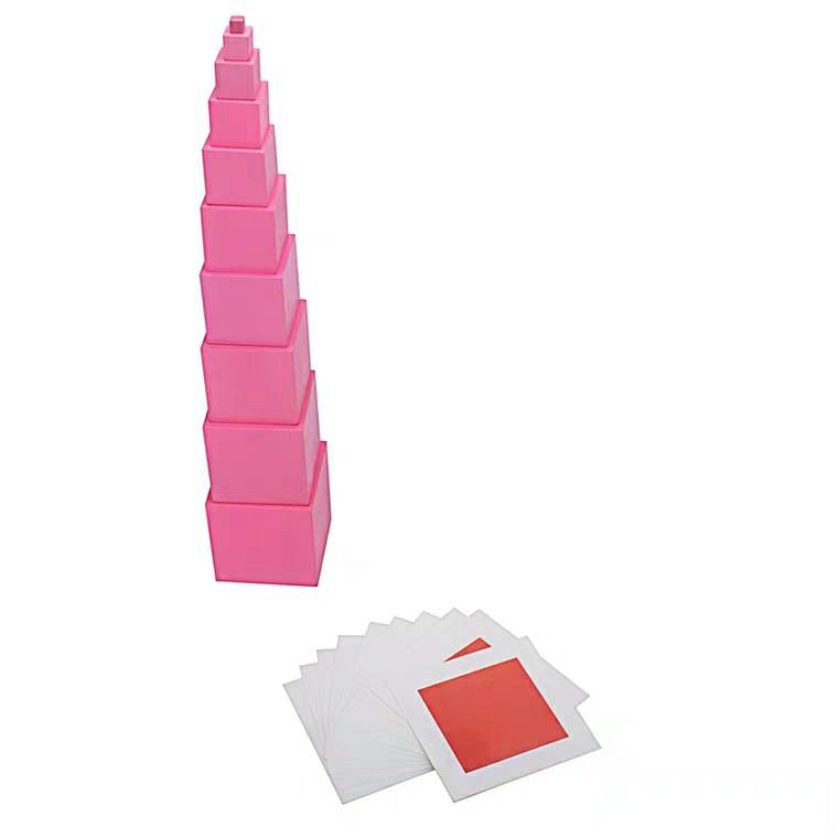Montessori Pink Tower Building Blocks, Hobbies & Toys, Toys & Games on ...