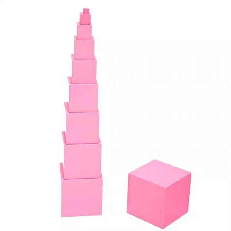 Montessori Pink Tower Building Blocks, Hobbies & Toys, Toys & Games on ...