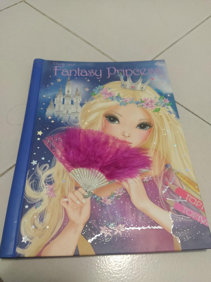 Original Top Model Create Your Fantasy Princess Colouring Book/ Buku ...