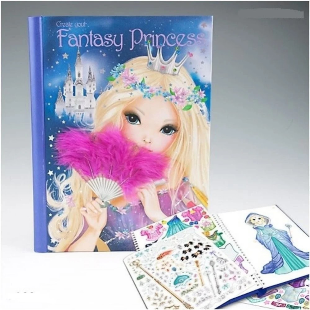 Original Top Model Create Your Fantasy Princess Colouring Book/ Buku ...