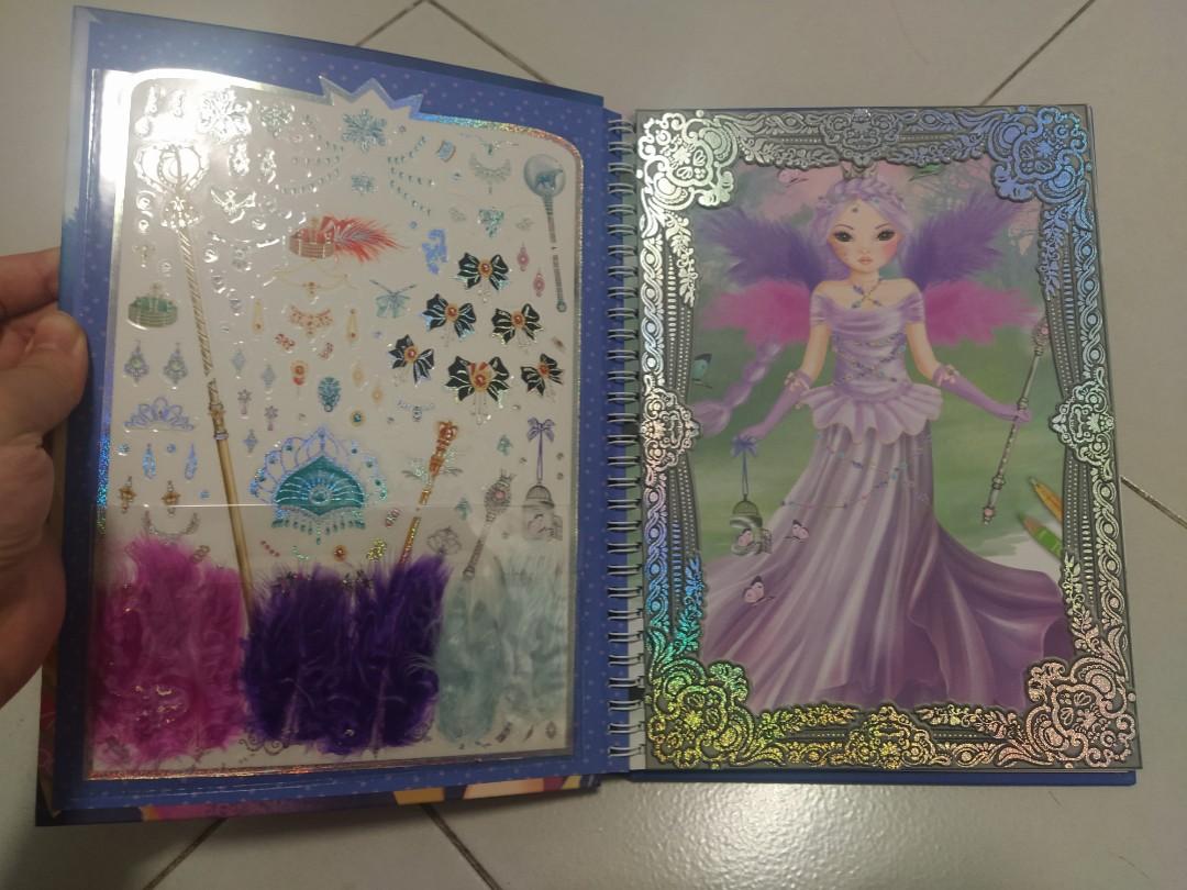 Original Top Model Create Your Fantasy Princess Colouring Book/ Buku ...