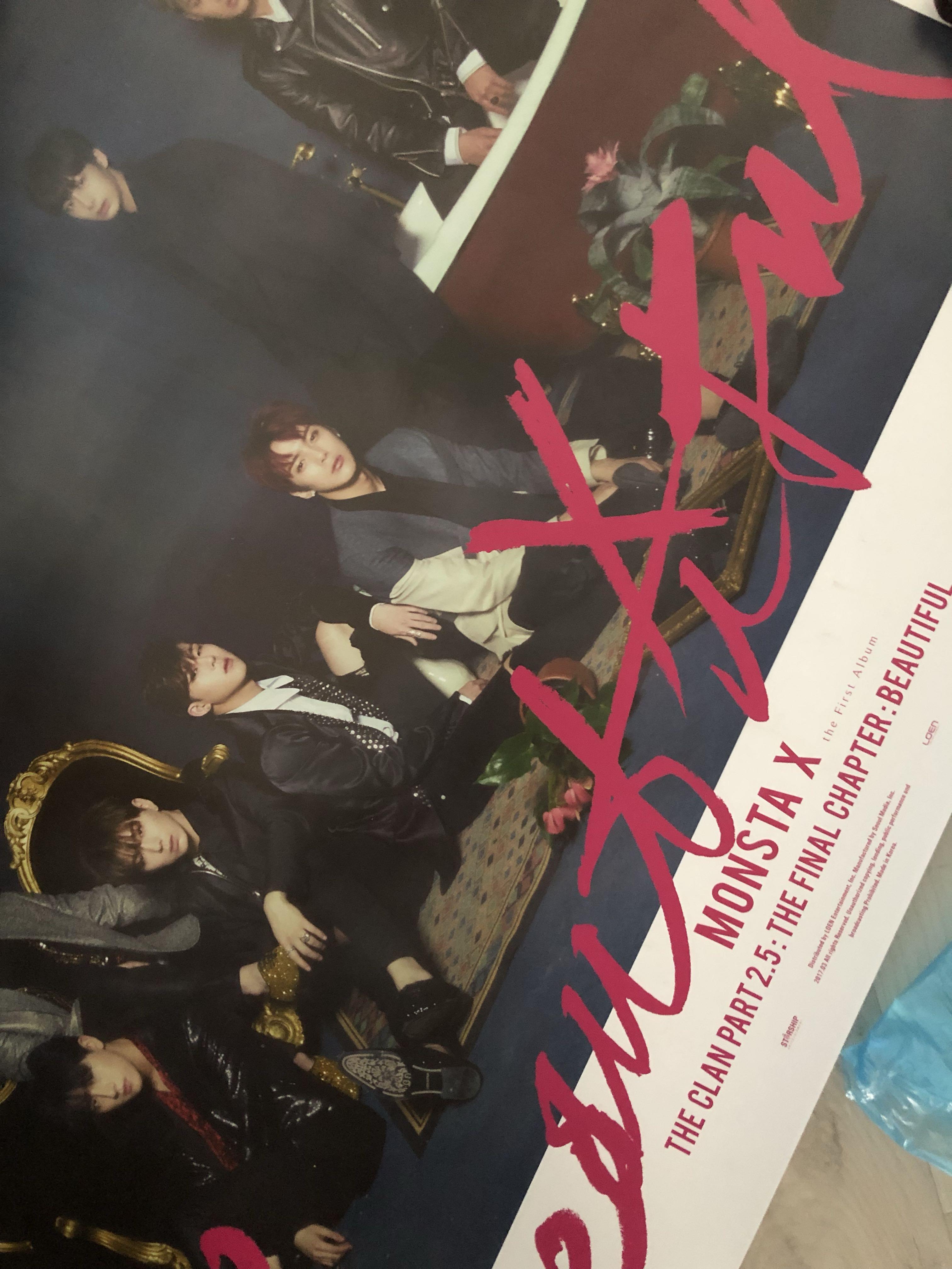 FREE MONSTA X POSTERS, Entertainment, K-Wave on Carousell