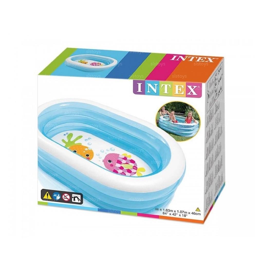*FREE POST to West Malaysia only / Ready Stock* {64x42x18in} Kids INTEX My Sea Friends Oval Pool ...