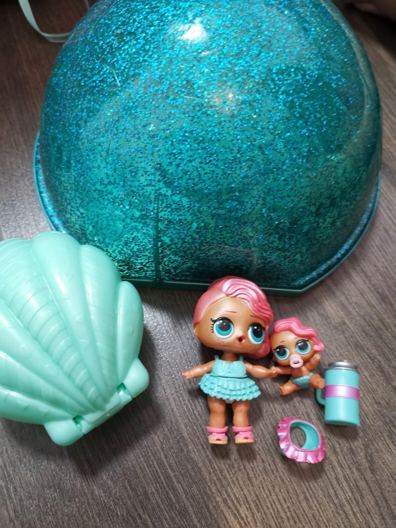 Limited edition Pearl shell authentic LOL doll with baby, crib n milk ...