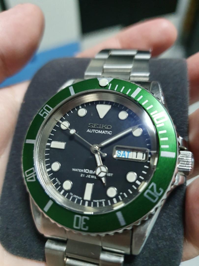 Seiko skx031 green rolex submariner (aka kermit) mod, Luxury, Watches ...