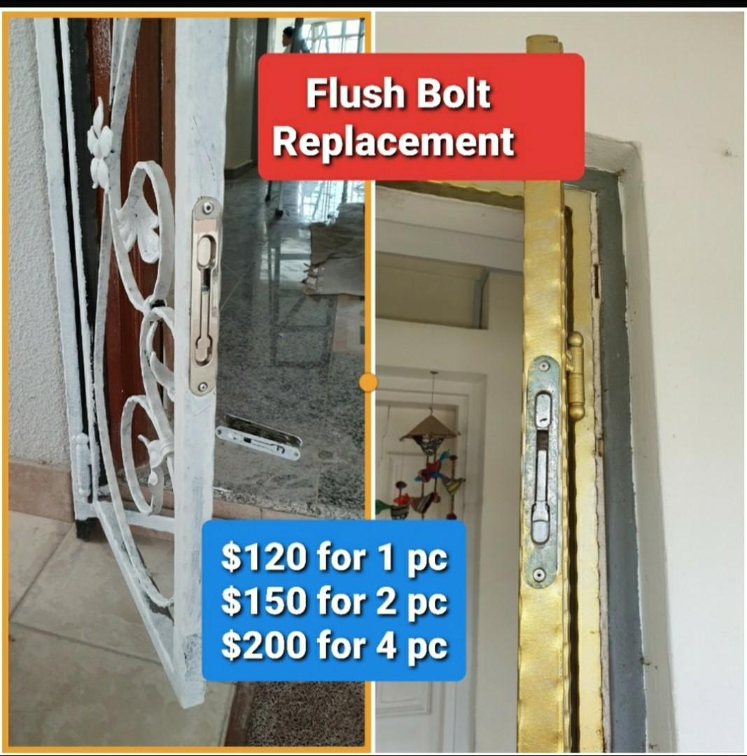Metal Gate Flush Bolt/Gate Lock Replacement, Everything Else on Carousell