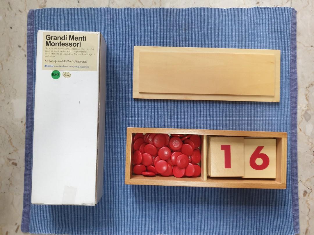 Montessori Wooden Counting Beads 1-10, Hobbies & Toys, Toys & Games on ...