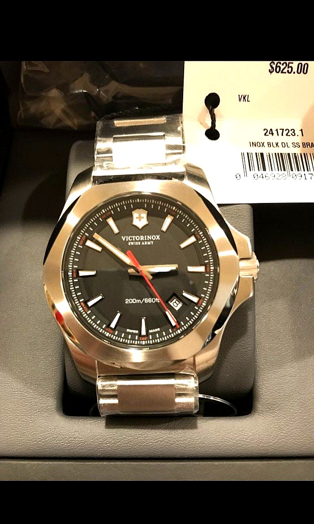 Preorder - Victorinox INOX Men's Watch Black dial with stainless steel ...