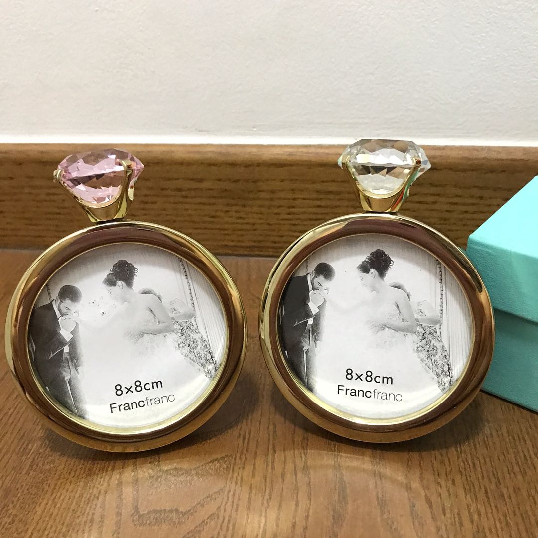 Romantic wedding rings Photo frame set, Furniture & Home Living, Home ...