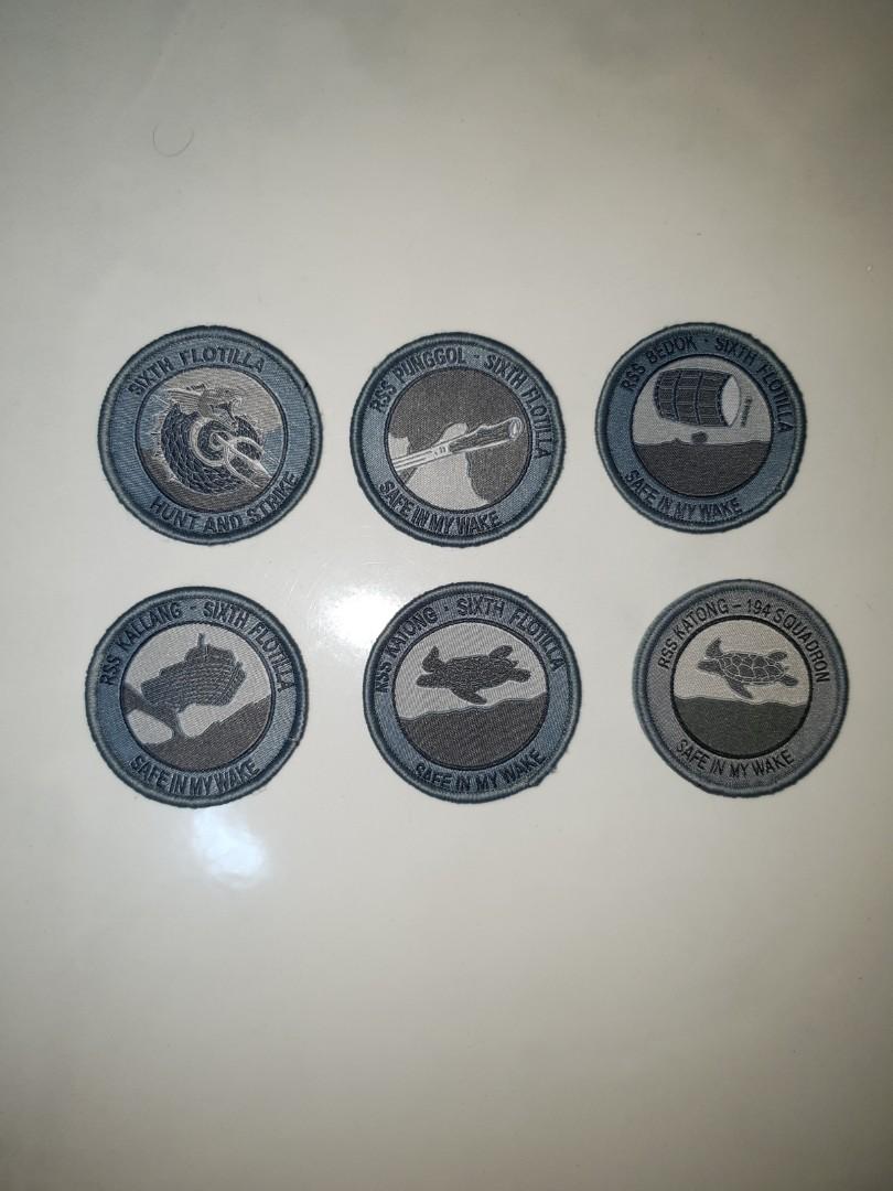 SAF RSN Navy #4 pixel unit patches, Everything Else on Carousell