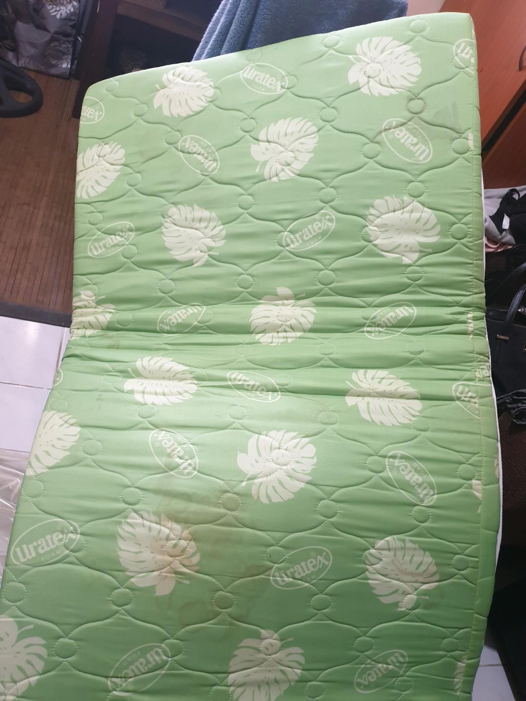 URATEX Folding Bed with Banig, Furniture & Home Living, Furniture, Bed ...