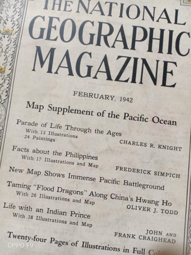 1942 National Geographic Magazine, Hobbies & Toys, Books & Magazines ...