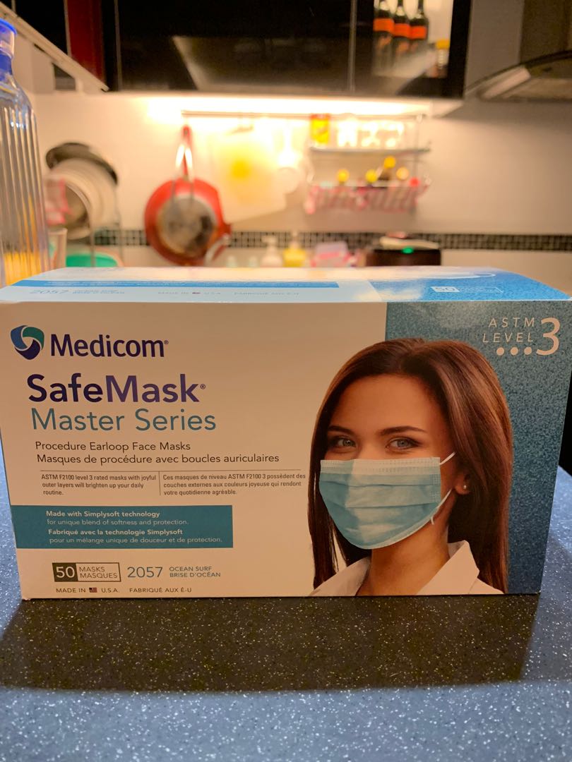 [現貨] Medicom 美國製造ASTM level 3 口罩, 健康及營養食用品, 口罩、面罩 - Carousell