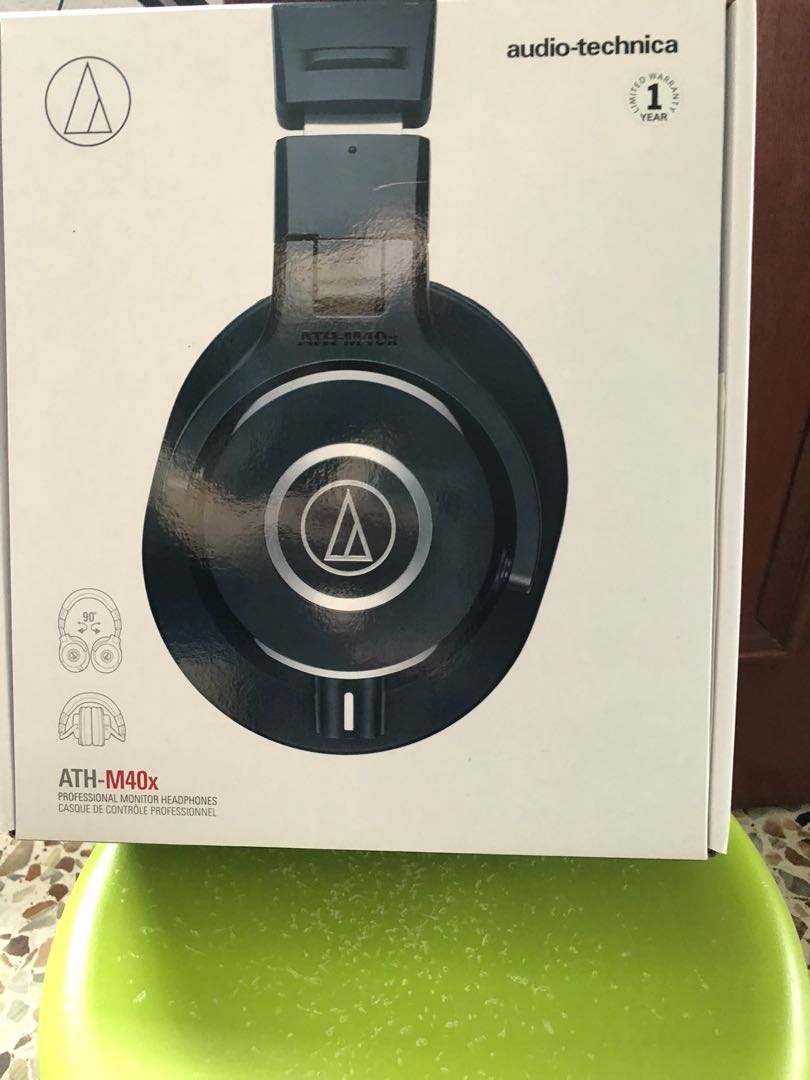 Audio Technica ATH M40X Monitor Headphone, Audio, Other Audio Equipment ...
