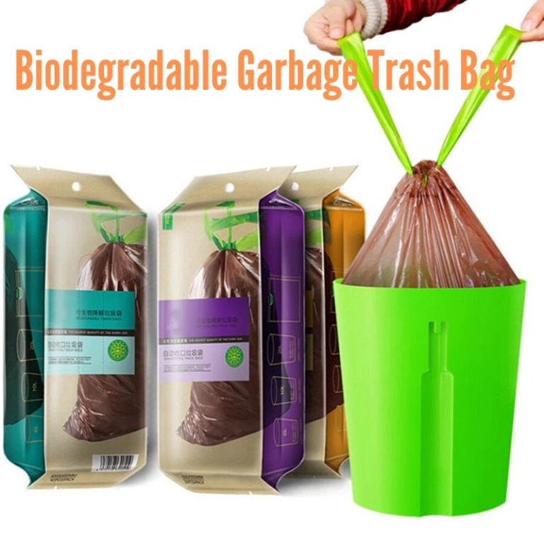 Biodegradable Garbage Trash Bag, Furniture & Home Living, Cleaning ...