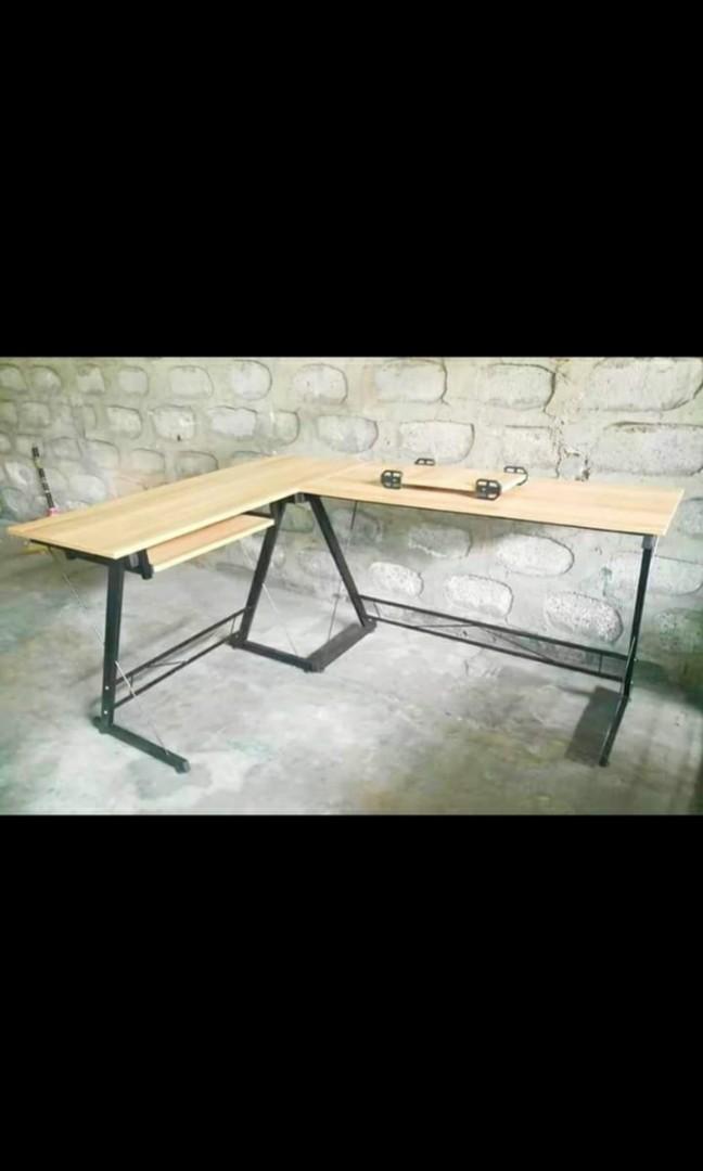 Computer table (L type), Furniture & Home Living, Office Furniture ...