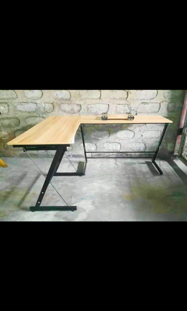Computer table (L type), Furniture & Home Living, Office Furniture ...