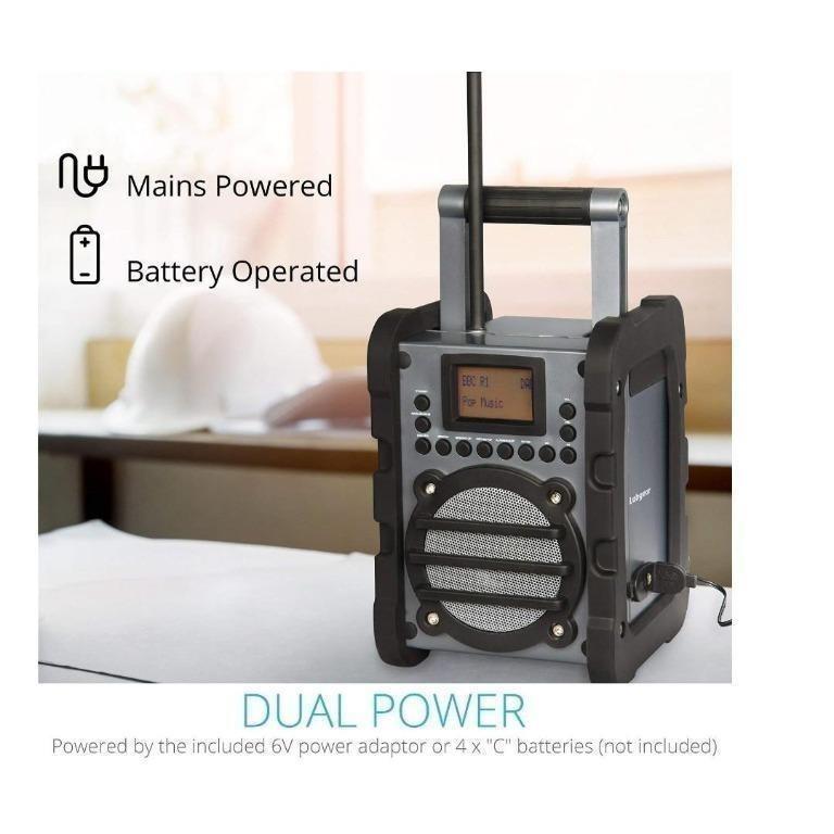 DAB Radio Worksite Digital Radio | Rugged DAB Portable Radio | Weather ...