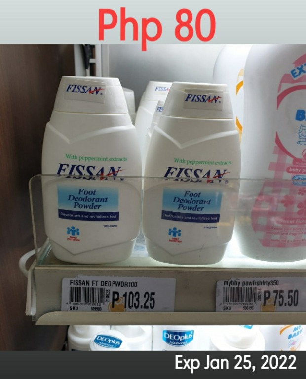 Fissan Foot Deodorant Powder, Beauty & Personal Care, Bath & Body, Body ...