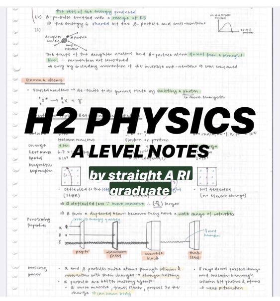 H2 Physics A level notes by straight A RI graduate, Hobbies & Toys ...