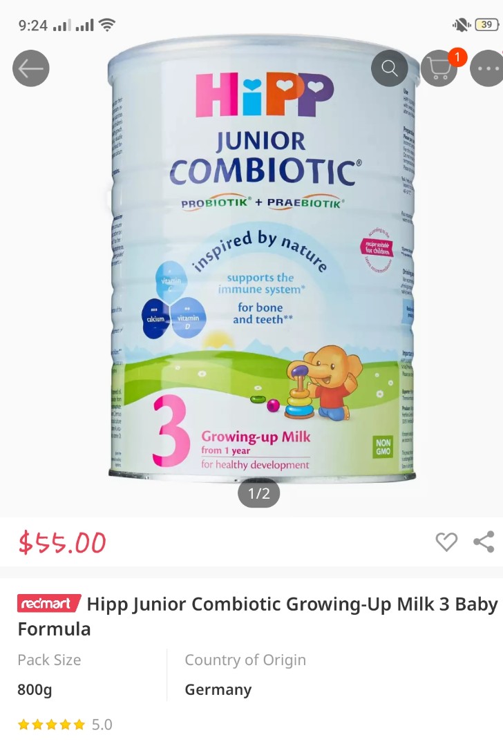 HiPP Milk, Babies & Kids, Nursing & Feeding, Weaning & Toddler Feeding ...