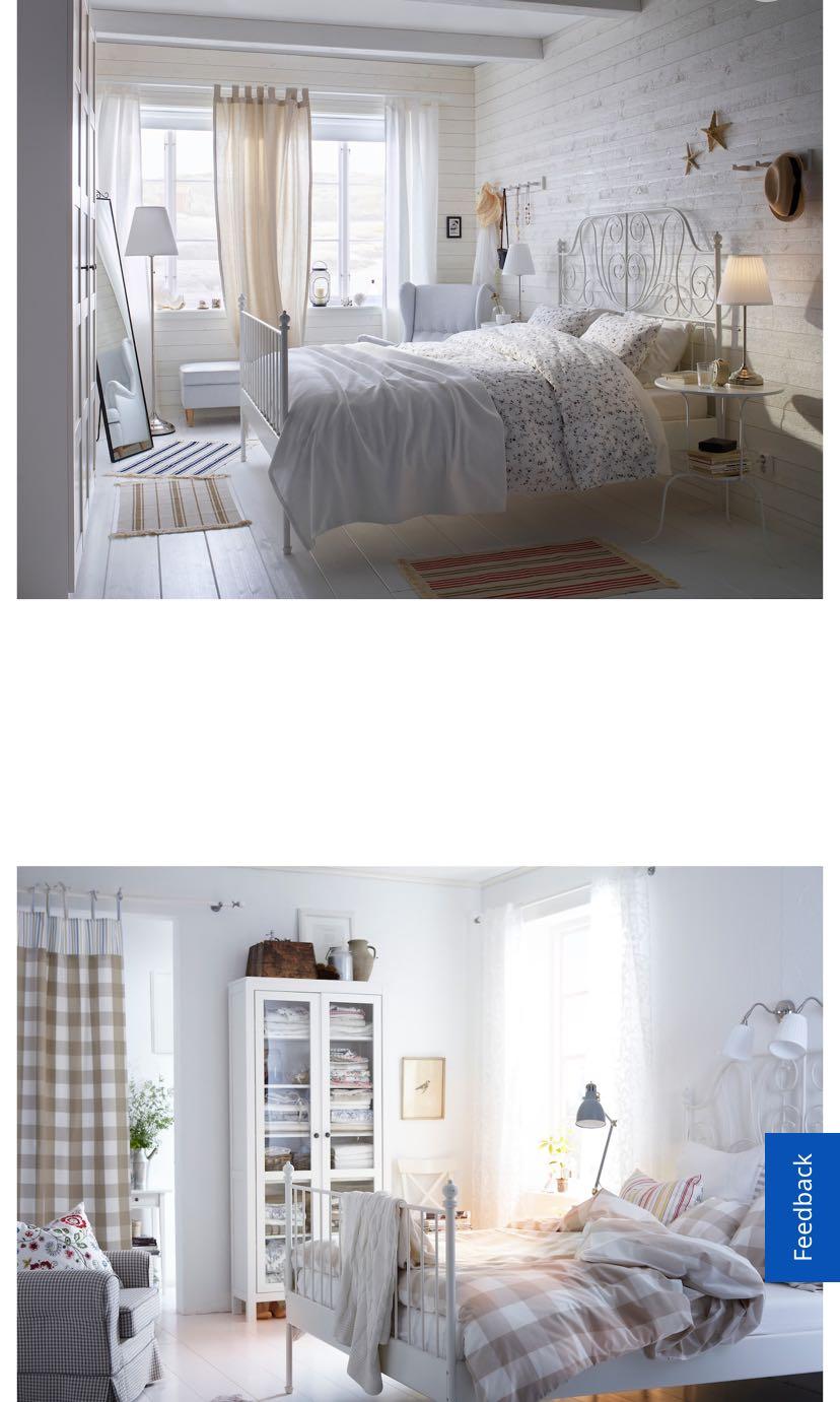 IKEA LEIRVIK QUEEN BED FRAME & QUEEN MATTRESS, Furniture & Home Living ...