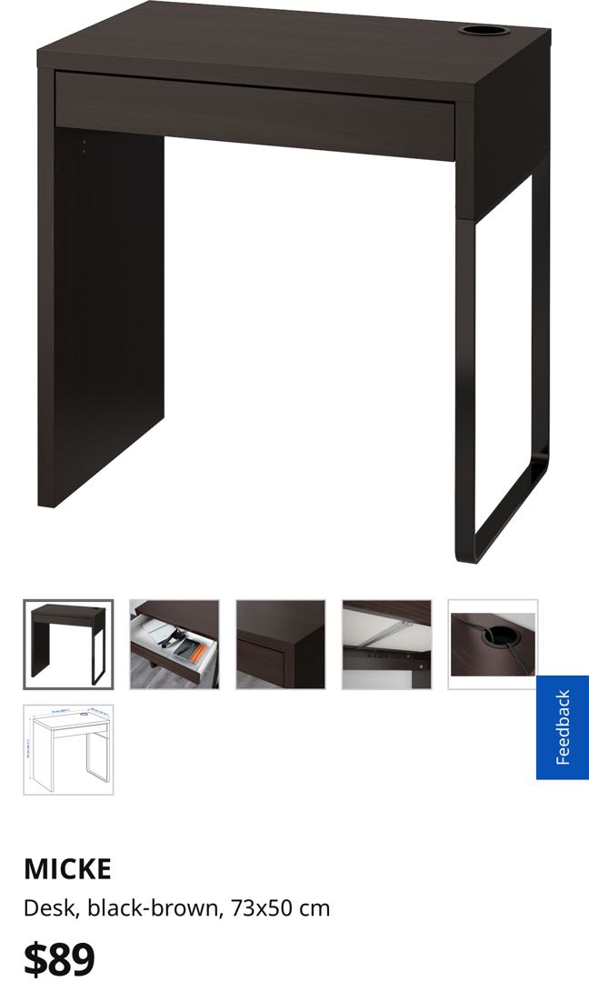 IKEA Micke Desk, Furniture, Tables & Chairs on Carousell