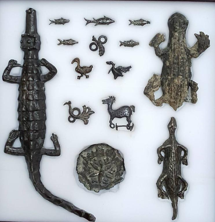 (Old Malay Kingdom) Solid Tin BIG Crocodile Token/Money 18th Century ...