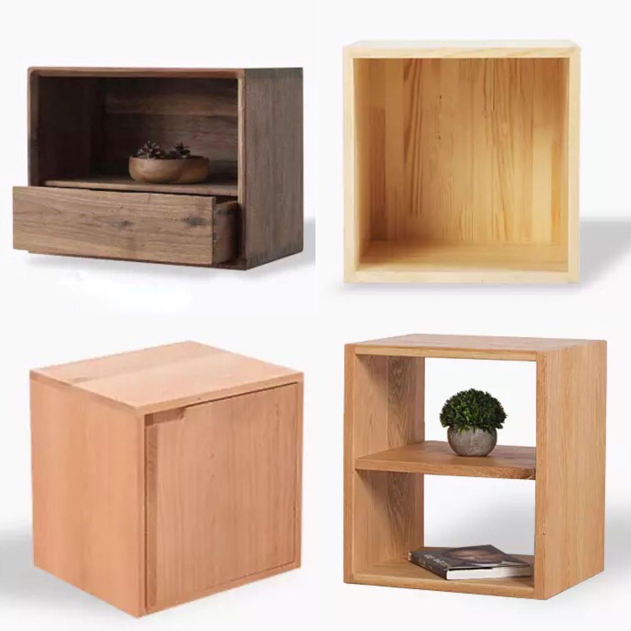 PO Solid Wood Modular Shelves Bookshelf Cabinets, Furniture & Home ...