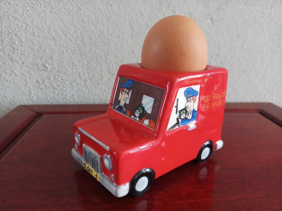 Postman Pat with Jess Red Royal Mail Ceramic Egg Cup, Furniture & Home ...