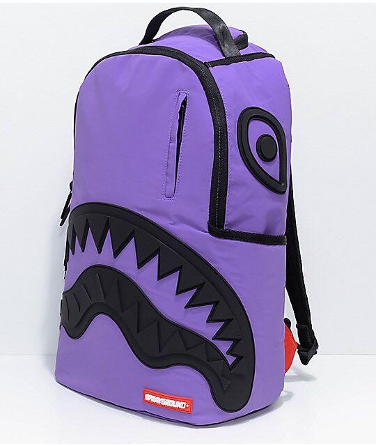 Sprayground Purple Black, Men's Fashion, Bags, Backpacks on Carousell
