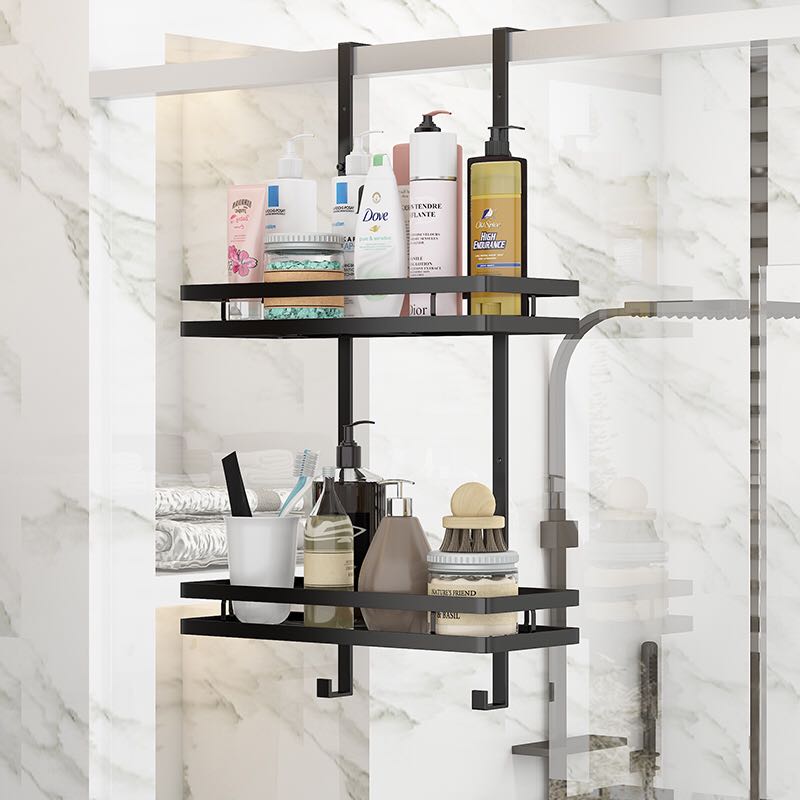 Stainless steel bathroom rack two-story wall hanging shower gel rack ...