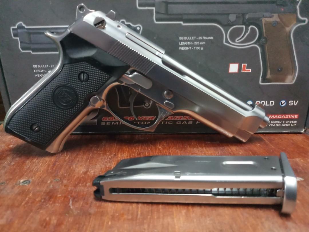 WE M92 Silver Beretta Airsoft Pistol on Carousell