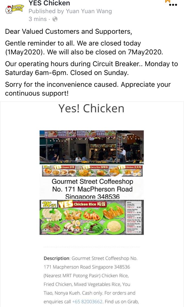 Yes! Chicken, Food & Drinks, Packaged & Instant Food on Carousell