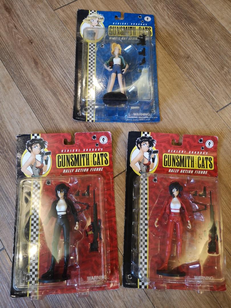 2001 Gunsmith Cats Set of 3 Figures Minnie May, Rally Black suit, Rare ...
