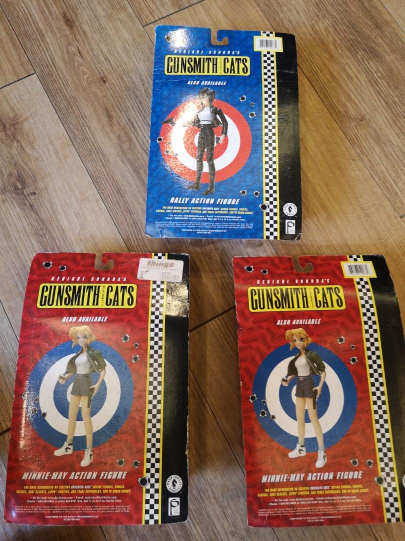 2001 Gunsmith Cats Set of 3 Figures Minnie May, Rally Black suit, Rare ...