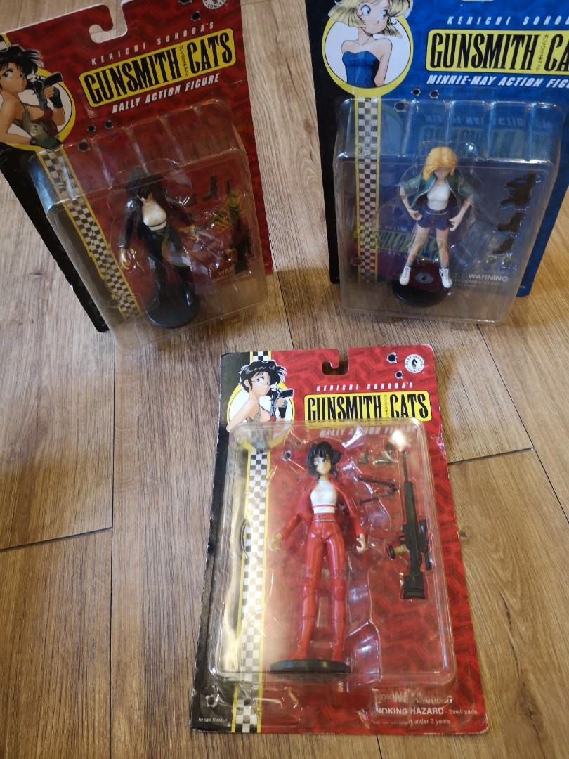 2001 Gunsmith Cats Set of 3 Figures Minnie May, Rally Black suit, Rare ...