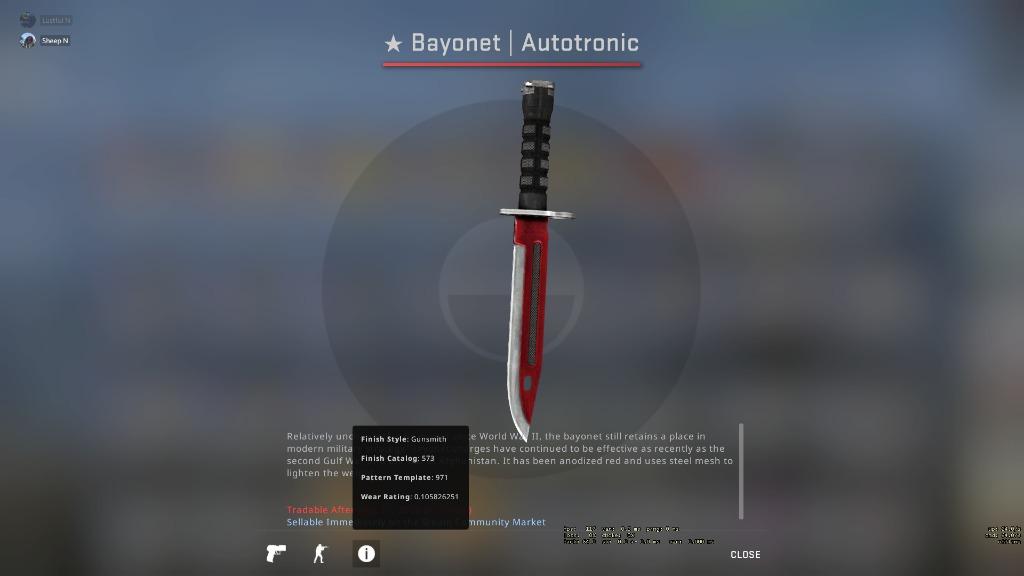 CSGO KNIFE Bayonet Autotronic MW, Video Gaming, Gaming Accessories ...