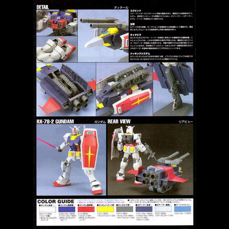 Bandai - Gundam - HGUC 050 1/144 G-Armor (G-Fighter + RX-78-2 Gundam), Hobbies & Toys, Toys ...