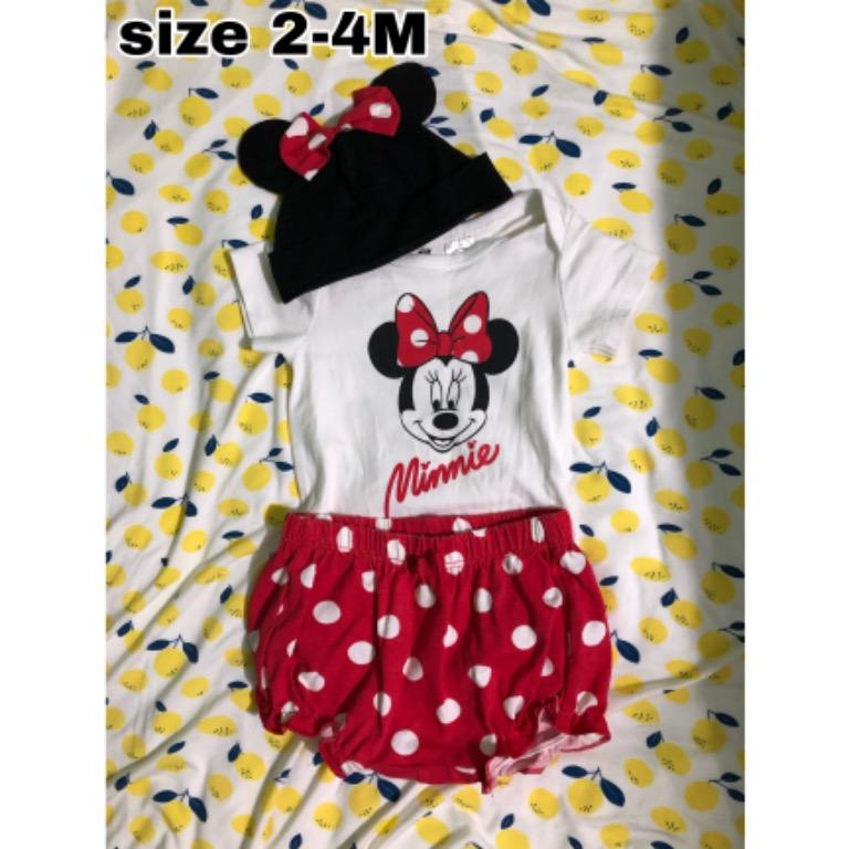 HM MINNIE MOUSE SET 2-4M, Babies & Kids, Babies & Kids Fashion on Carousell
