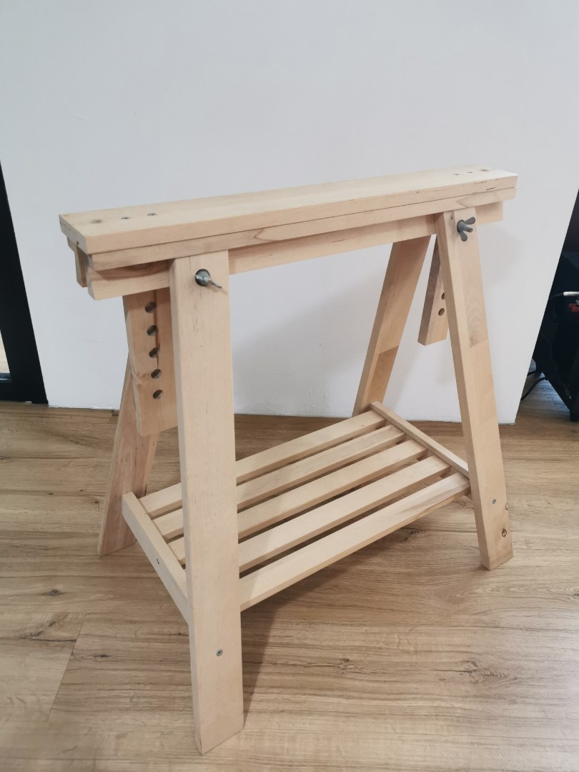 Ikea Finnvard Table Leg Trestle with Shelf, Furniture & Home Living ...