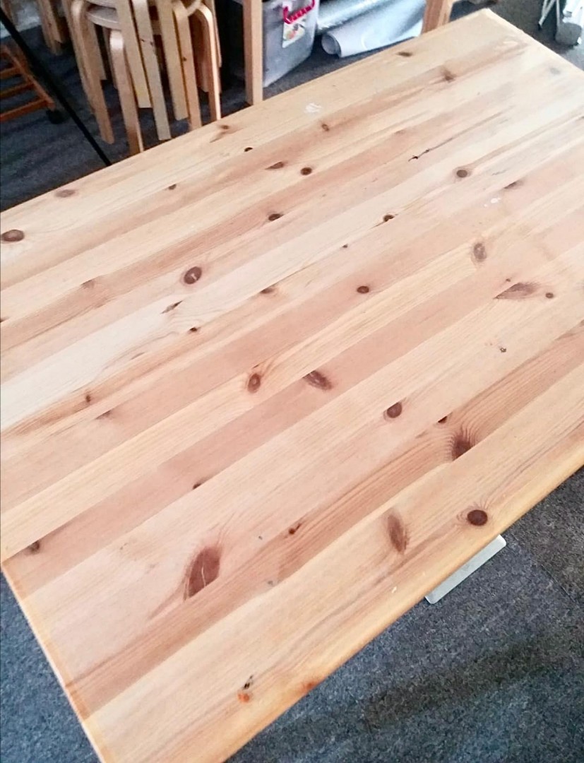 IKEA Wood Table, Furniture & Home Living, Furniture, Tables & Sets on ...