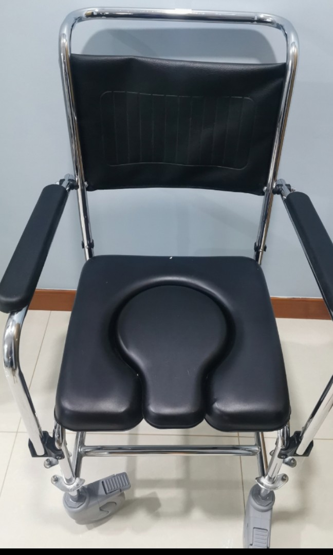 Leather Commode Chair, Health & Nutrition, Assistive & Rehabilatory ...