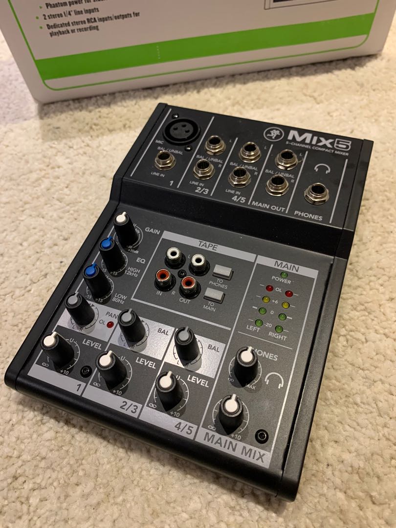 Mackie Mix5 5-Channel Mixer, Music & Media, Music Accessories on Carousell